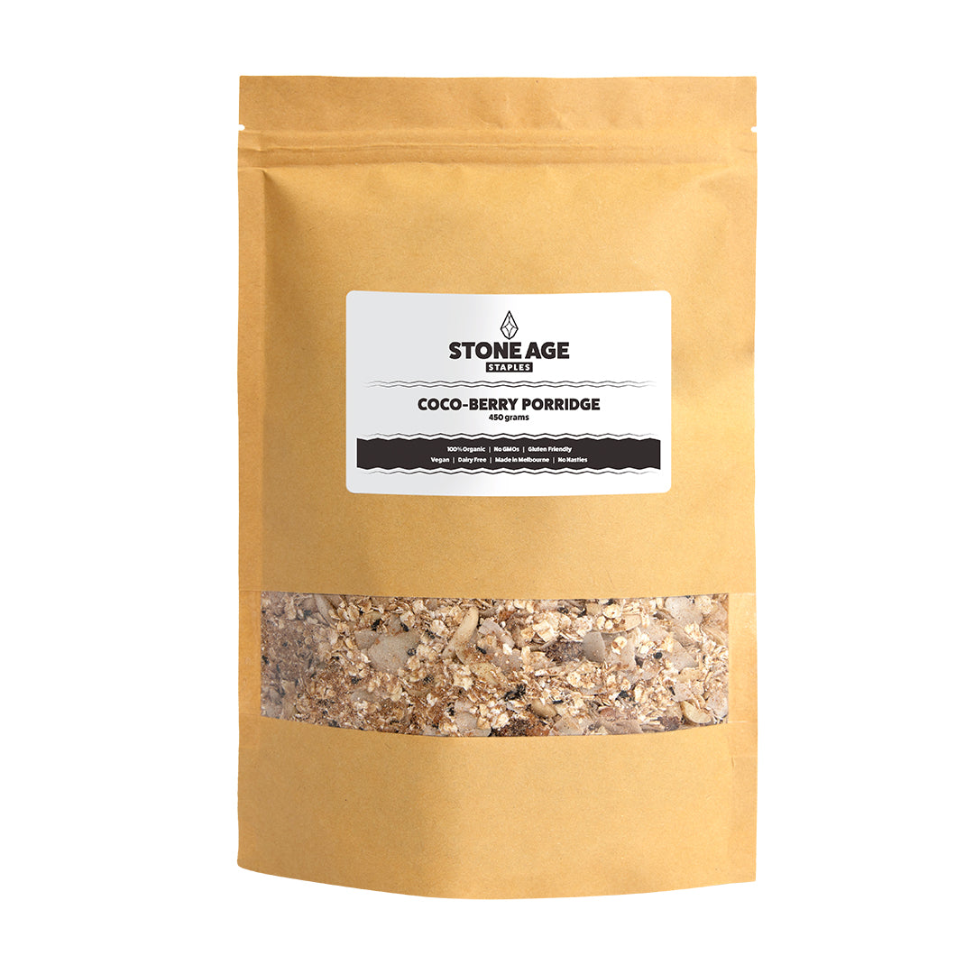 Natural & Gluten-Free Coco-Berry Porridge | Stone Age Staples